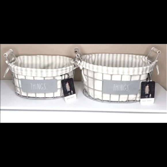 Rae Dunn | Storage & Organization | Rae Dunn Things Basket Set 2 New ...